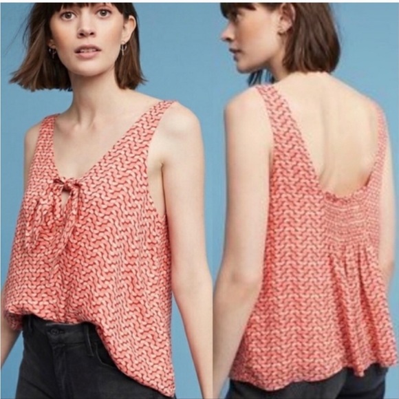 Maeve | Tops | Maeve By Anthropologie Verena Tie Front Blouse Large ...